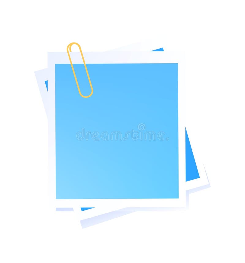 Blue Post it Note stock vector. Illustration of blue, paper - 6483476