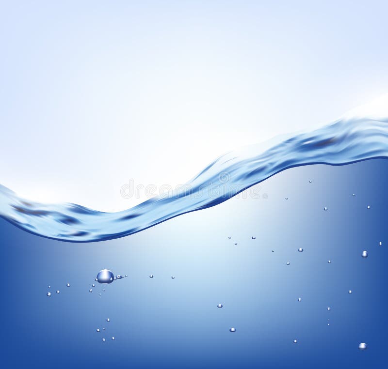 Vector blue water wave stock vector. Illustration of bubbles - 52592337