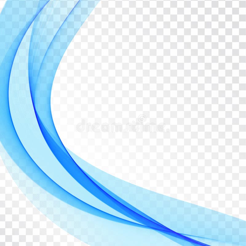 Vector Blue Wave Transparent Elegant Background Stock Vector ...