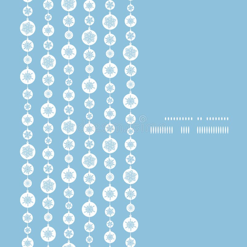 Vector Blue and White Snowflakes Stripes Vertical Stock Vector - Illustration of cold, striped ...