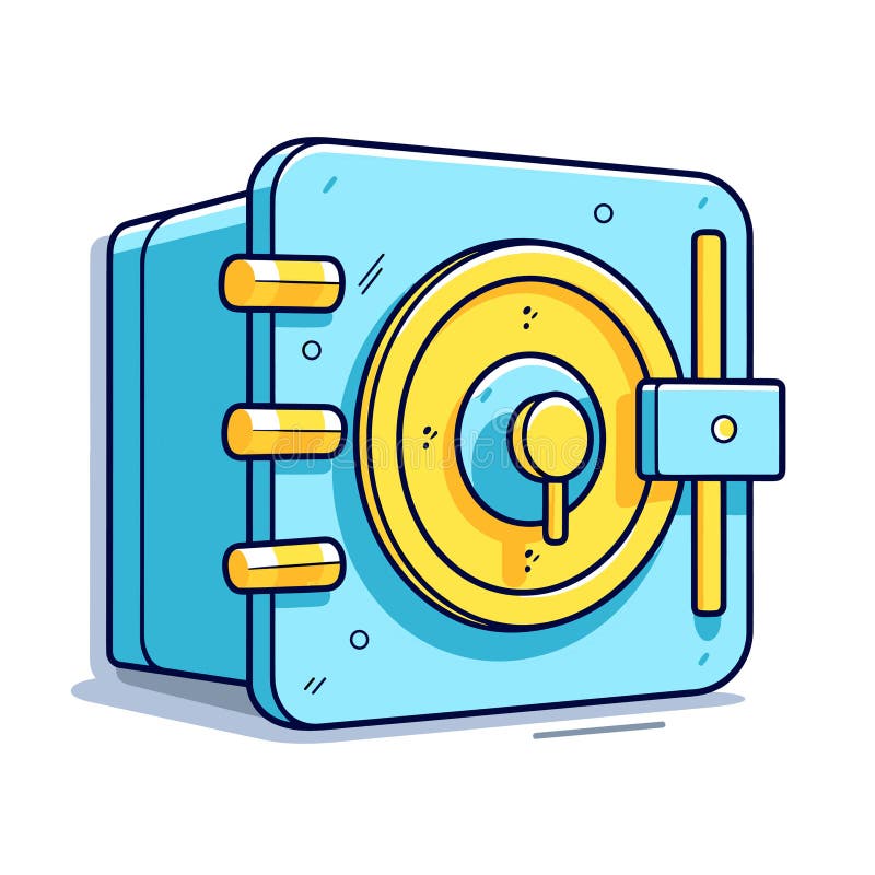 Vector of a Blue and Yellow Book with a Lock on it, Symbolizing Privacy ...
