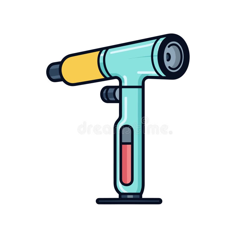 Vector of a Blue and Yellow Hair Dryer on a White Background Stock ...
