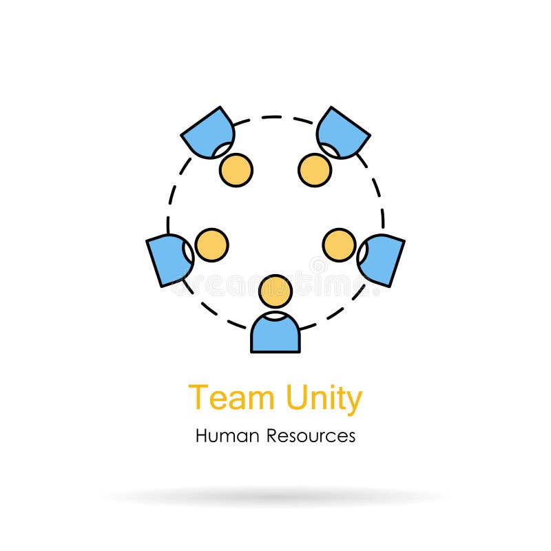 Linear logo - Team Unity stock vector. Illustration of color - 98957535