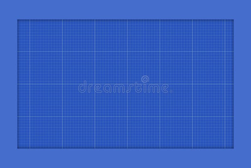 Vector Blueprint Background Template, Blue Frame, Rectangular Shape ...