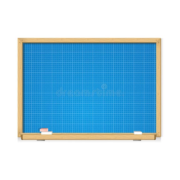 Vector Blueprint on School Blackboard Stock Vector - Illustration of ...