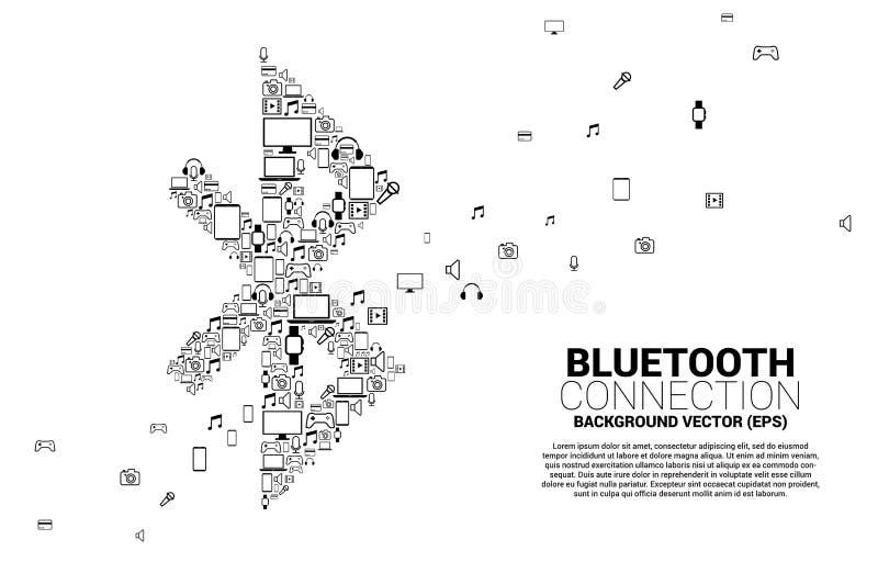 Vector Bluetooth Icon from it Device Mobile Phone and Gadget. Editorial ...
