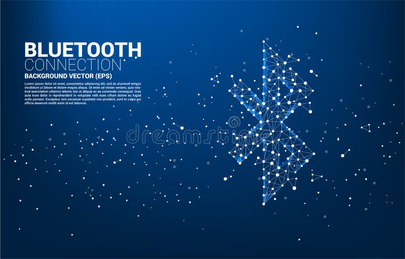 Vector Bluetooth Icon from Dot Connect Line Polygon . Editorial ...