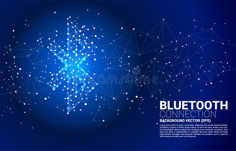 Vector Bluetooth Icon from Dot Connect Line Polygon . Editorial Stock ...