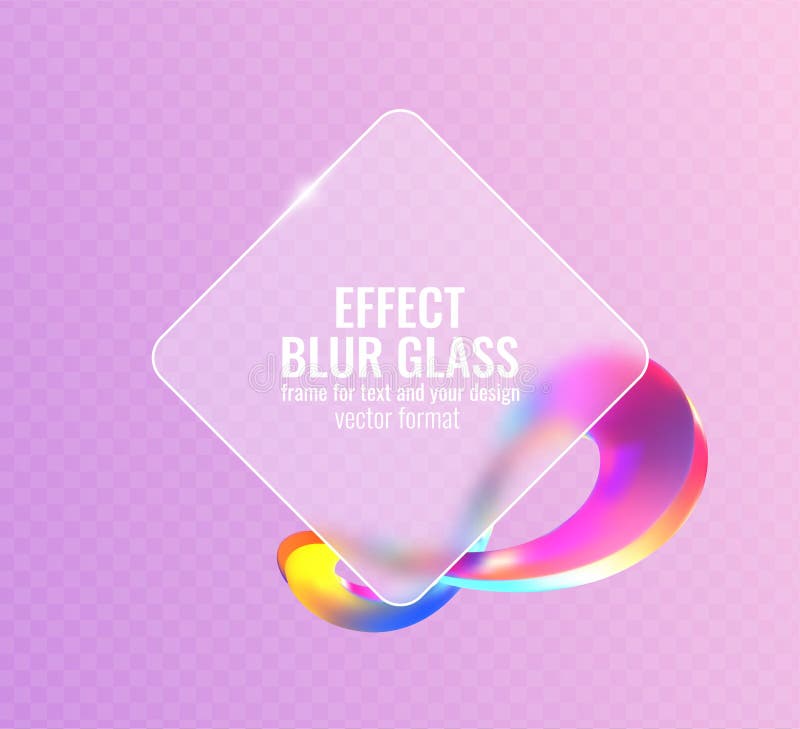 Vector blur glass frame. stock illustration. Illustration of landing ...