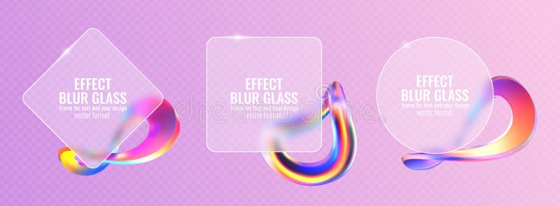 Vector blur glass frame. stock illustration. Illustration of glass ...