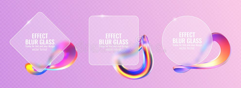 Vector blur glass frame. stock illustration. Illustration of glass ...