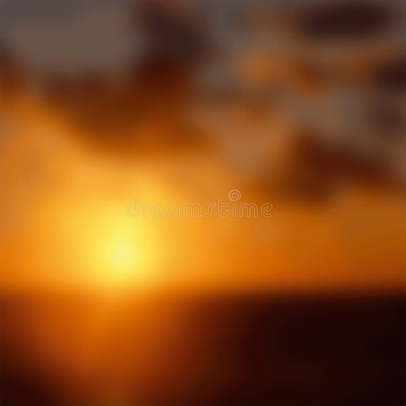 Vector Blurred Sunset. Natural Landscape Stock Vector - Illustration of ...