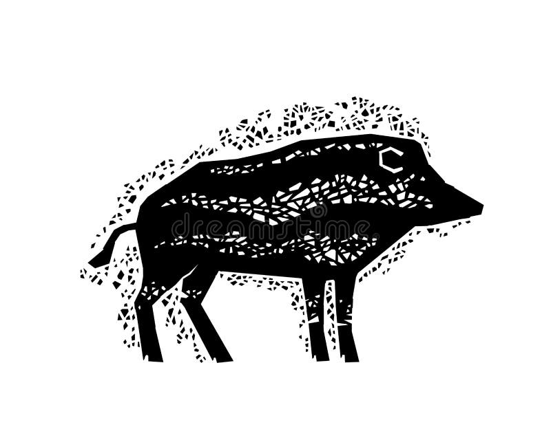 Vector Boar Illustration Isolated on White Stock Vector - Illustration ...