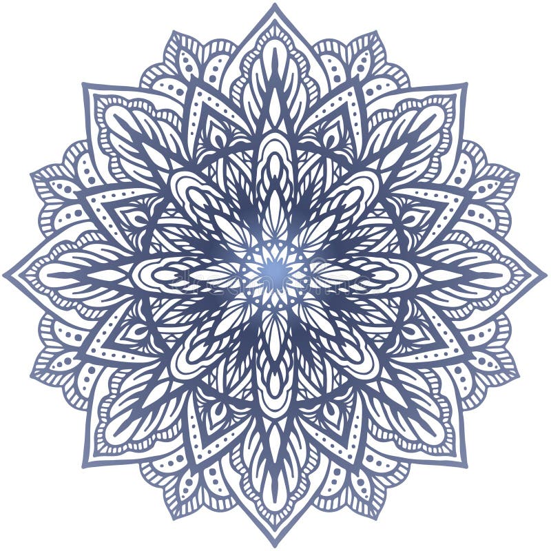 Vector Boho Mandala. Yoga Template. Round Gradient Mandala Stock Vector ...