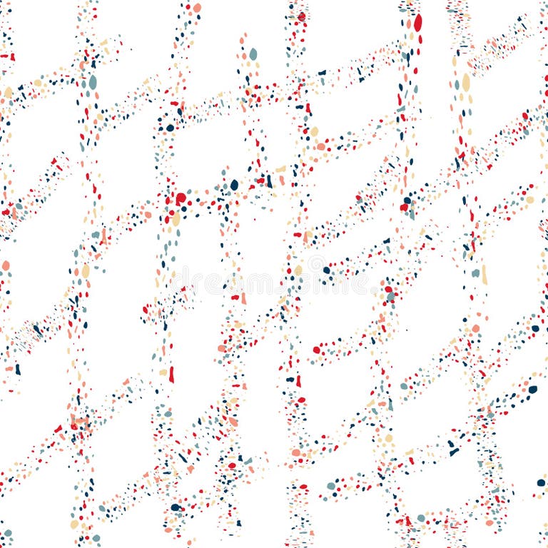 Vector Boho Seamless Mesh Dotted Pattern on White Stock Vector ...