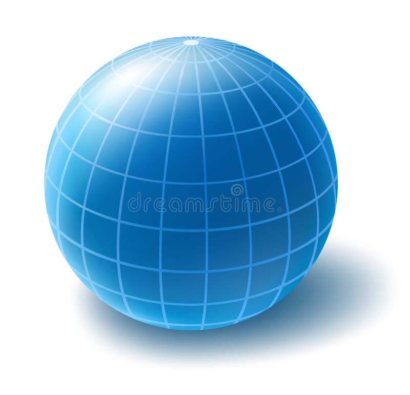 Vector bol vector illustratie. Illustration of blauw, wereld - 3893016