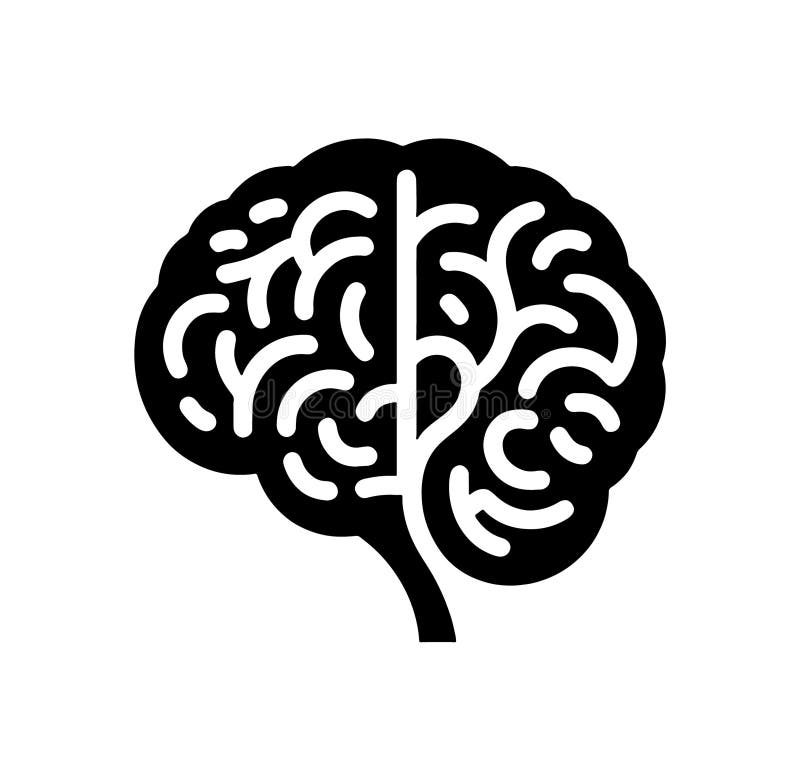 Vector, Bold Brain Icon for Science and Tech Themes. Stock Vector ...