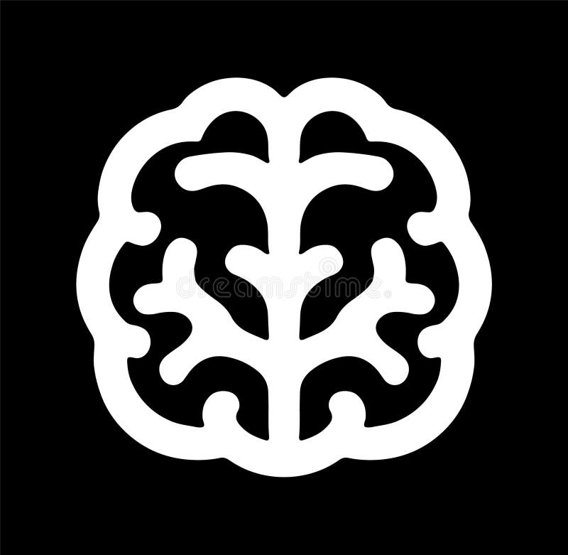 Vector, Bold Brain Icon for Science and Tech Themes. Stock Illustration ...