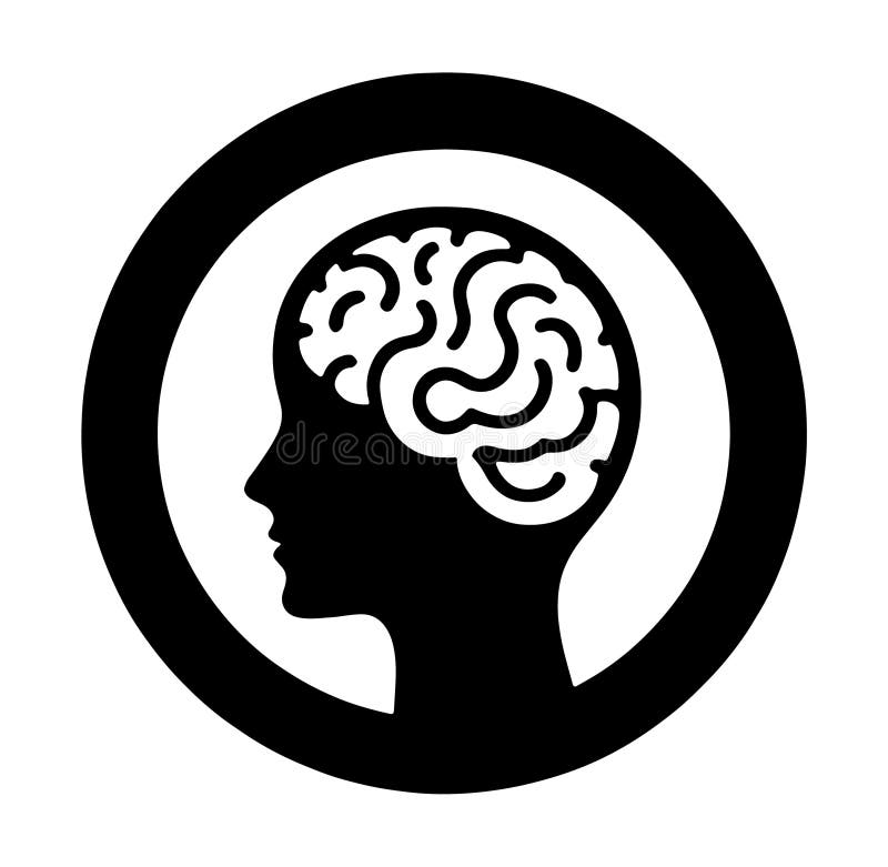 Vector, Bold Brain Icon for Science and Tech Themes. Stock Vector ...