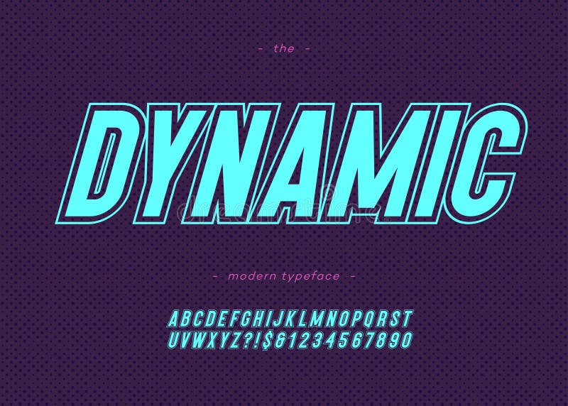 Vector Bold Dynamic Alphabet Modern Typography Stock Vector ...