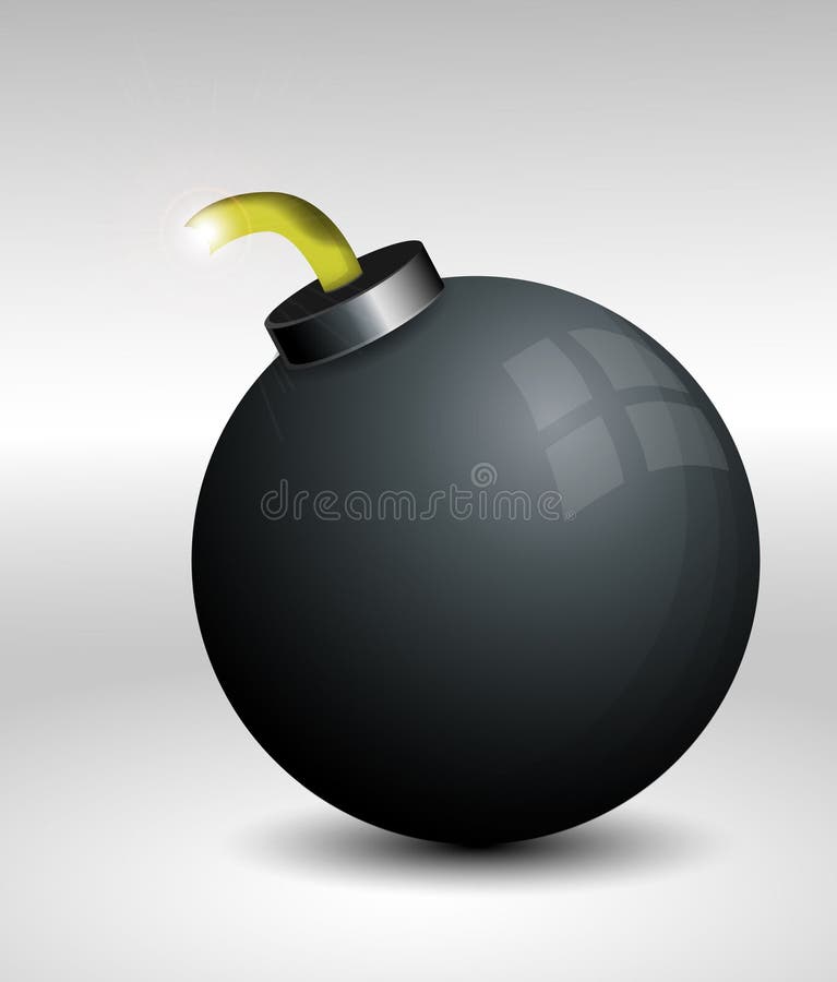 Vector bomb stock vector. Illustration of dynamite, military - 33551016