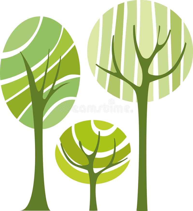 Vector bomen vector illustratie. Illustration of landschap - 8489323