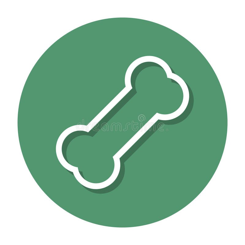 Vector Bone within a Circle Line Icon Stock Vector - Illustration of ...