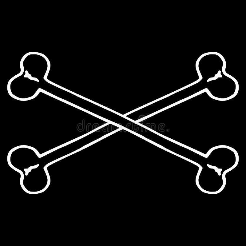 Vector of a Bone. Concept of Bone Cross is a Danger. Hand Drawn Bones ...