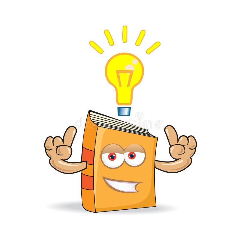 Vector Book Idea Mascot Illustration Stock Vector - Illustration of ...