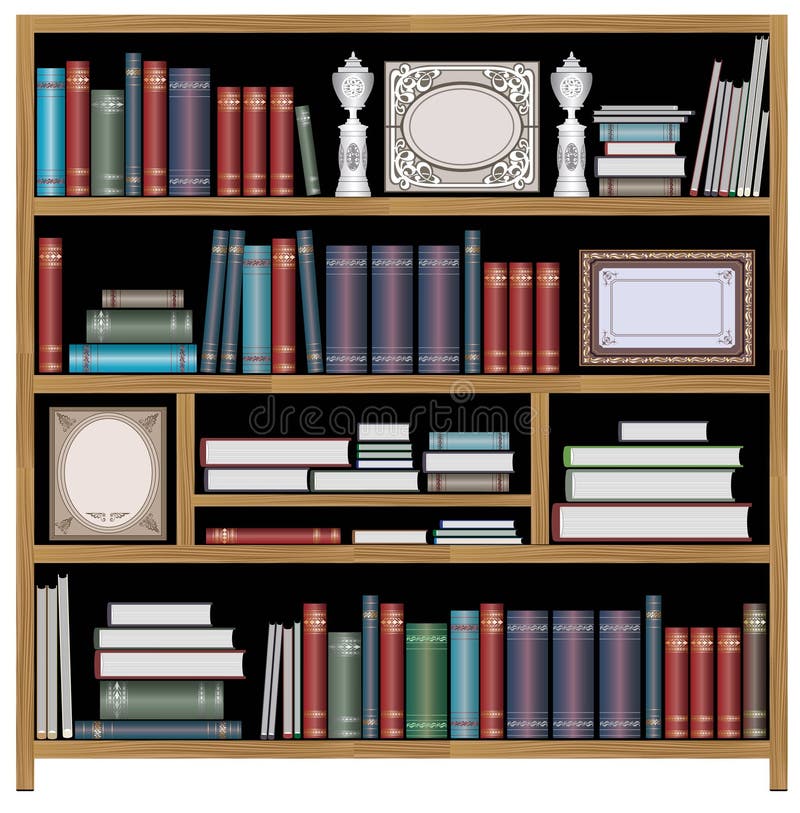 Vector bookcase stock vector. Illustration of furniture - 24455045