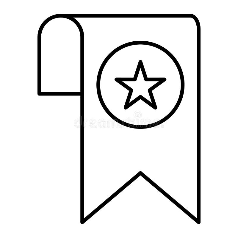 Vector Bookmark Outline Icon Design Stock Vector - Illustration of ...