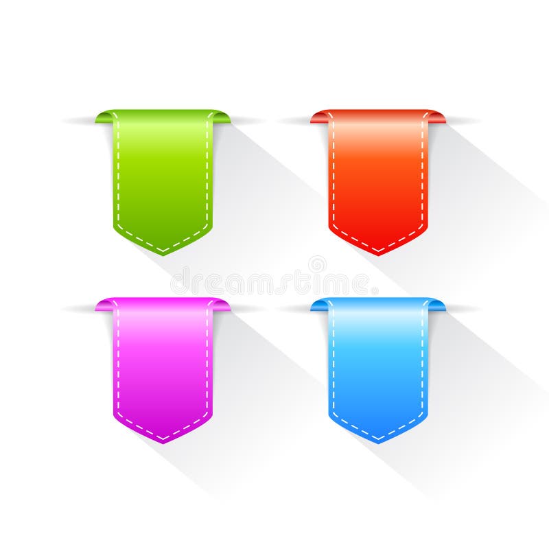 Vector bookmark ribbon stock vector. Illustration of advertisement ...