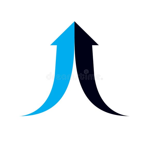 Vector Boost Up Arrow, Graphic Design Element. Corporate Develop Stock ...