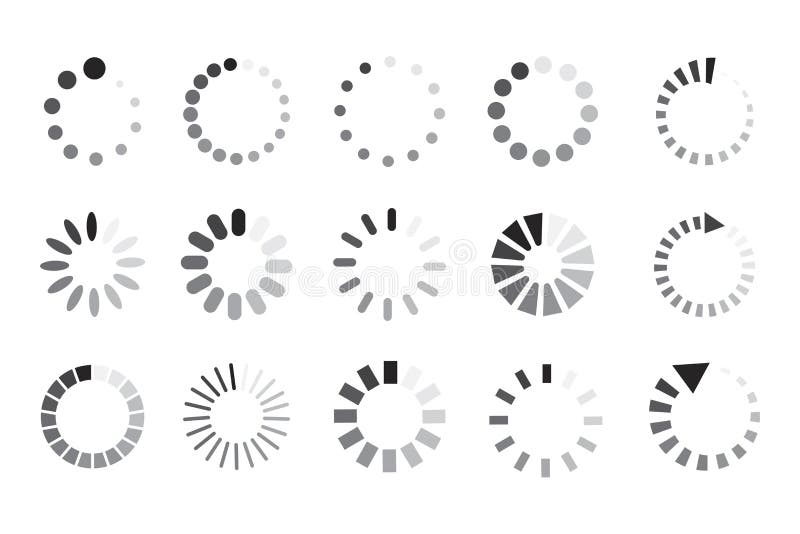Vector Bootloader Icons. Buffering Circular Signs. Illustration of ... Vector Bootloader Icons. Buffering Circular Signs. Illustration of ...