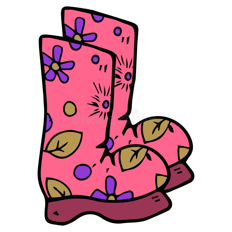 Vector Boots. Spring Rubber Boots for Gardening Stock Vector ...
