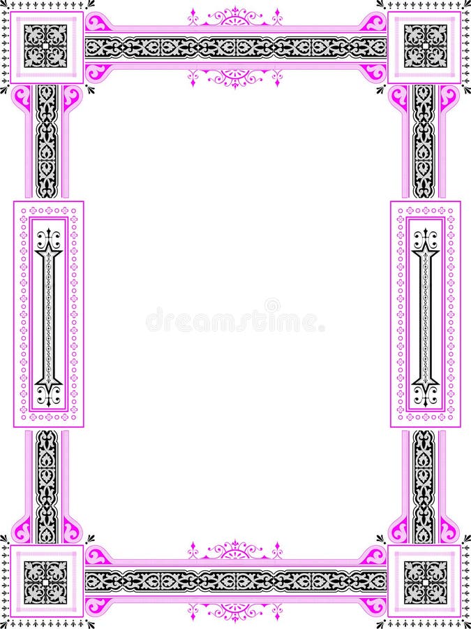 Simple Border Designs with Different Colors Stock Vector - Illustration ...