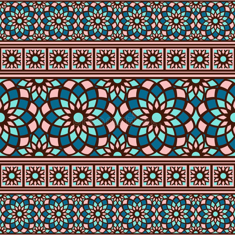 Vector Border Arabic Pattern Stock Vector - Illustration of filigree ...