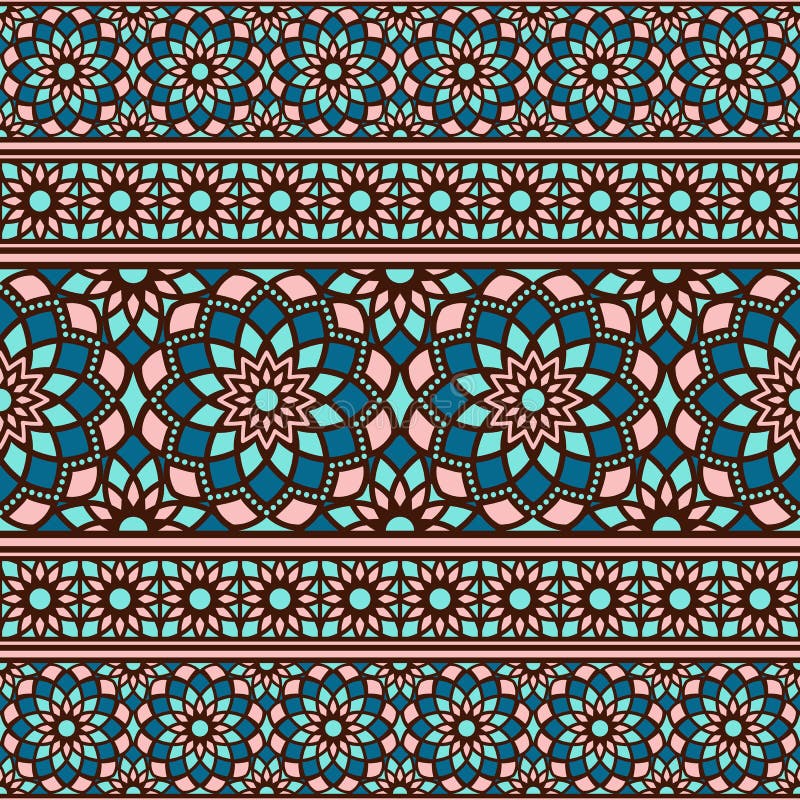 Vector Border Arabic Pattern Stock Vector - Illustration of east ...