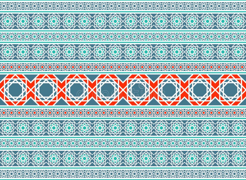 Vector Border Arabic Pattern Stock Vector - Illustration of culture ...