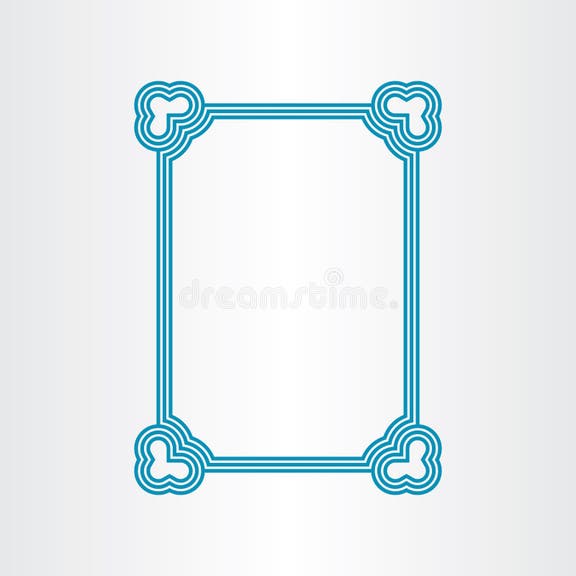Vector Border Blue Text Frame Stock Vector - Illustration of clipart ...