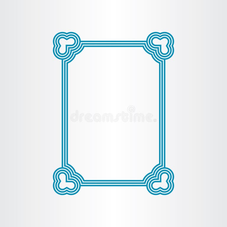 Vector Border Blue Text Frame Stock Vector - Illustration of clipart ...