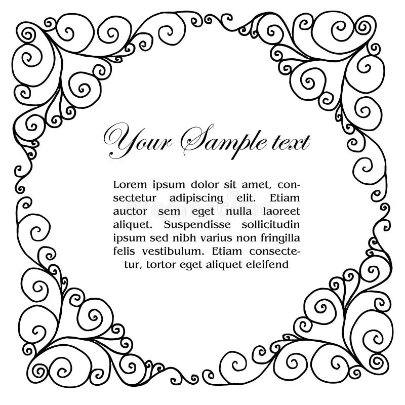 Curly Border Stock Illustrations – 18,704 Curly Border Stock ...