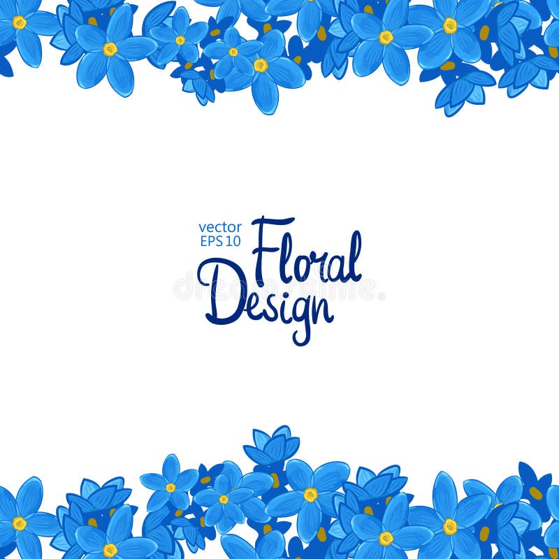 Border Forget Me Not Flowers Stock Illustrations – 586 Border Forget Me ...