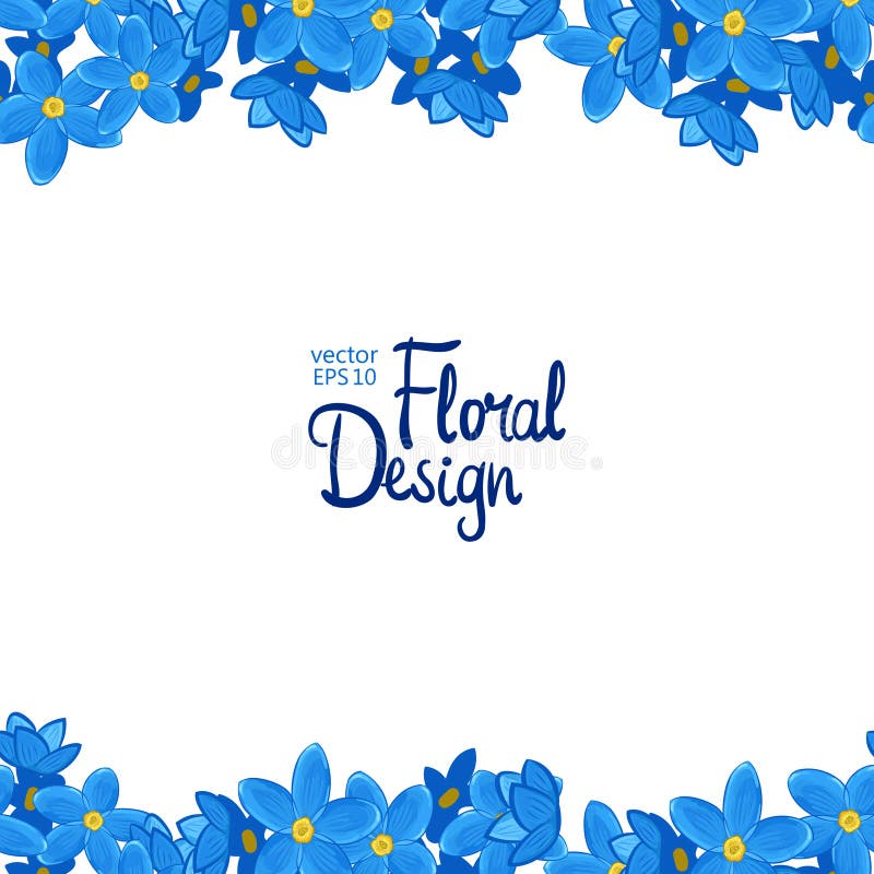 Forget Me Not Border Stock Illustrations – 1,199 Forget Me Not Border ...