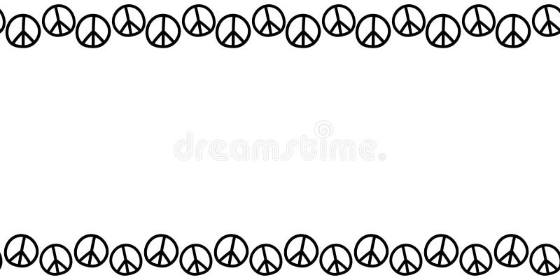 Vector Border, Frame with International Symbol of Pacifism, Disarmament ...