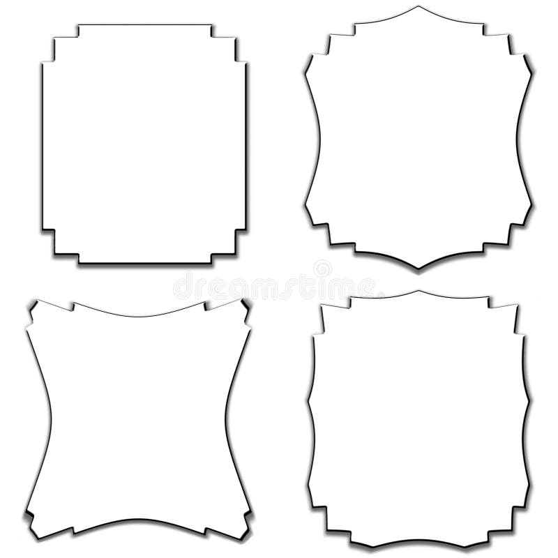 Vector Border Frames Set stock vector. Illustration of abstract - 11130945