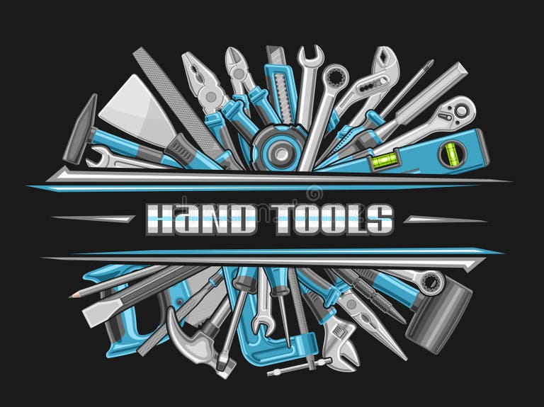 Vector Border for Hand Tools Stock Vector - Illustration of work, knife ...