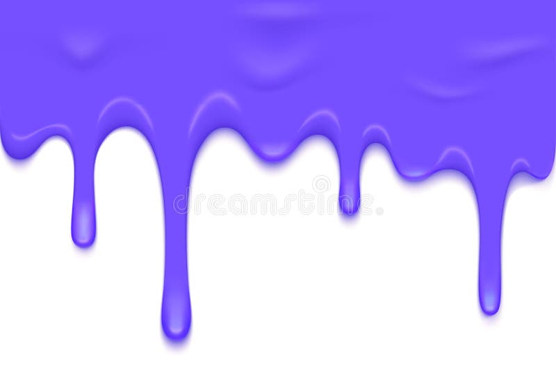 Vector Border with Purple Ice Cream Dripping Down. Splash Paint ...