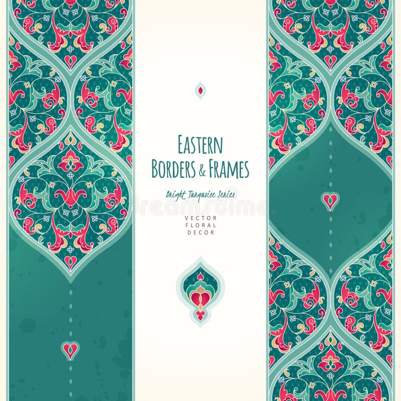Vector Borders in Eastern Style. Stock Illustration - Illustration of ...