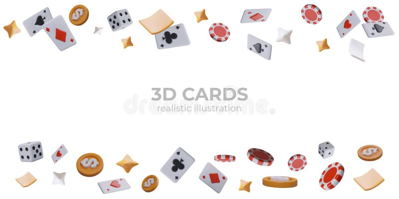 Vector Borders of Realistic Gambling Elements. Isolated Vector ...